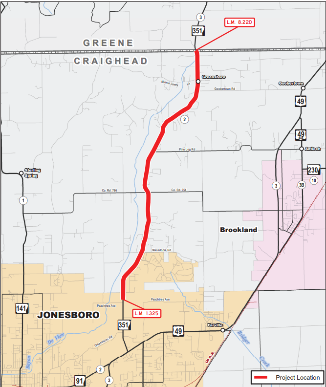 Highway 351 under construction for six weeks - Jonesboro Right Now