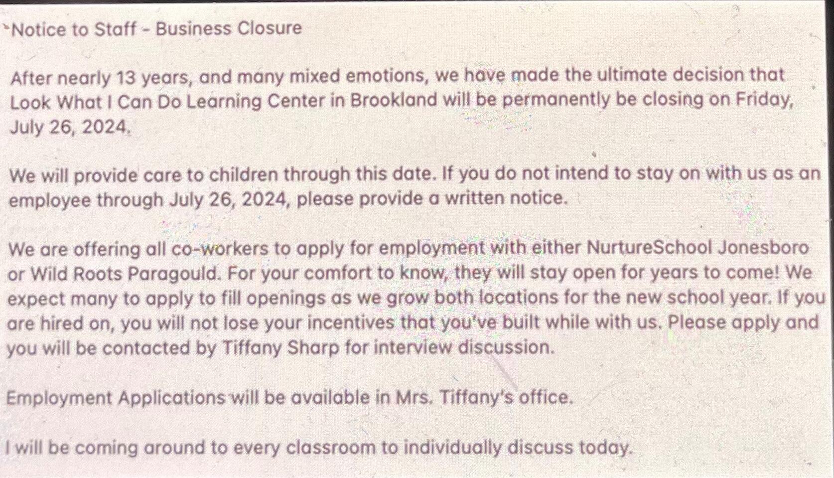 Daycare closes doors with little notice - Jonesboro Right Now