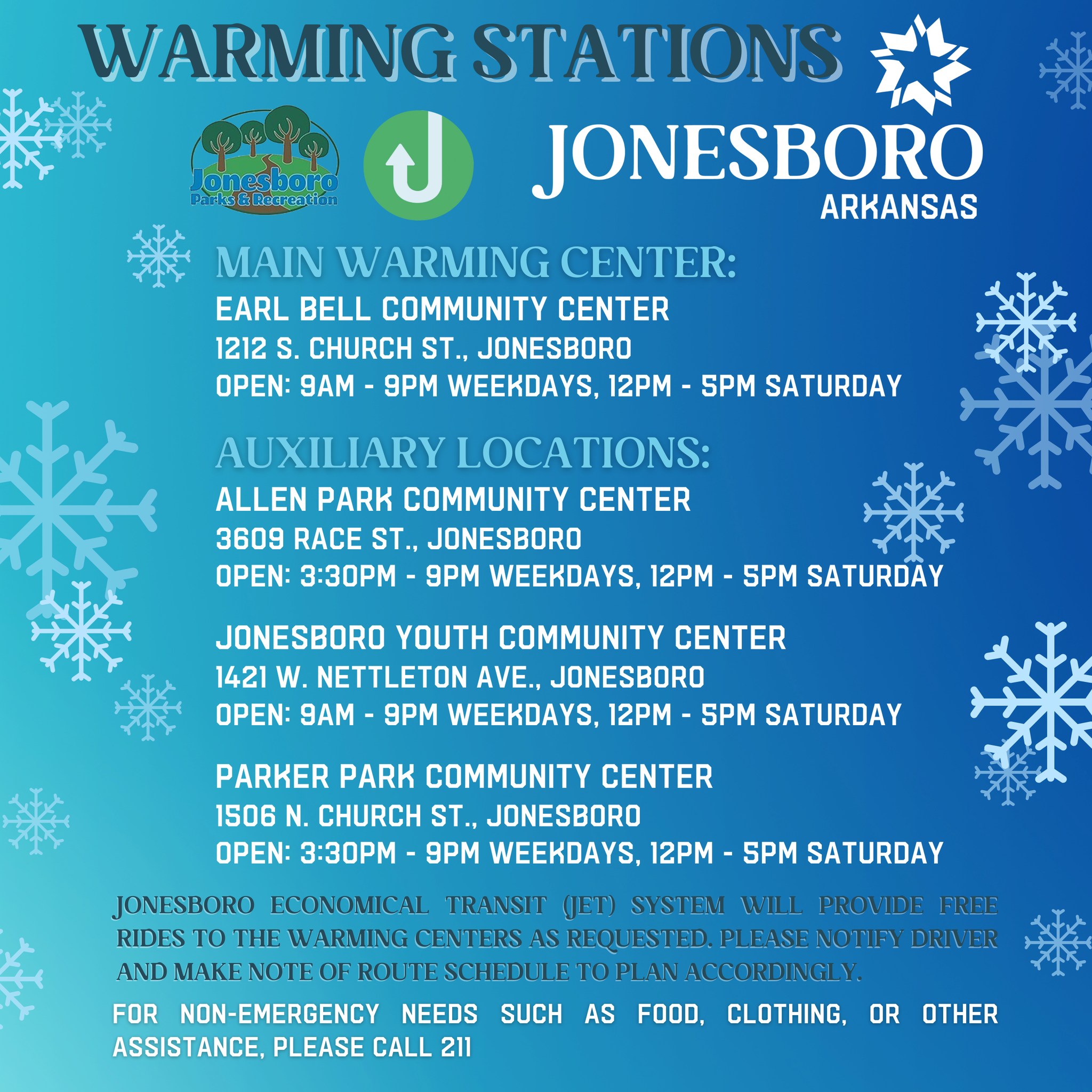 City of Jonesboro announces winter warming station locations ...