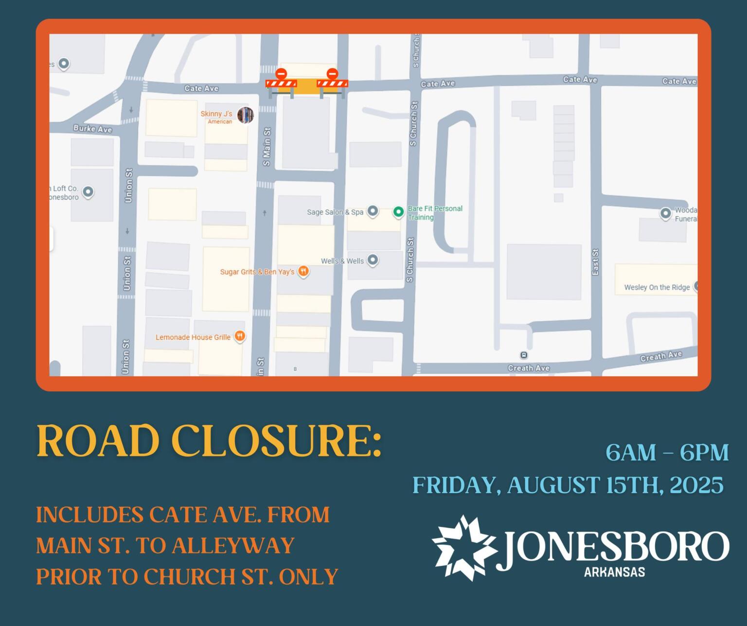 Downtown Jonesboro road to be closed Friday for beautification efforts ...